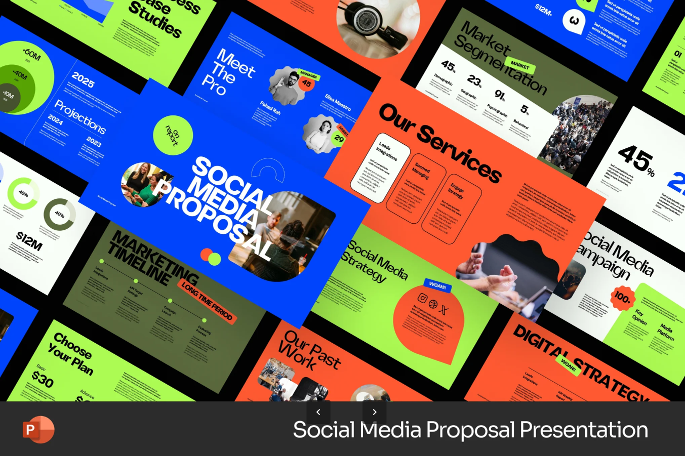 2025最新社交媒体提案PPT模板下载 | 商业营销策划方案可编辑企业宣传演示Social Media Proposal _ 果觅网（gooodme）